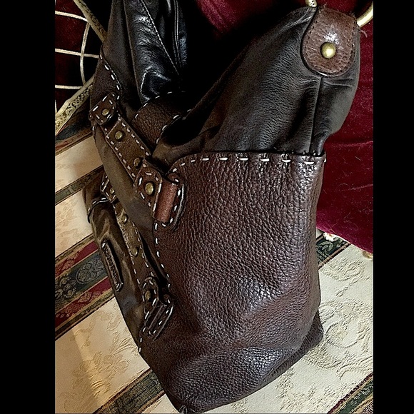 BCBGMaxAzria | Bags | Vintage Bcbg Max Azria Leather Hobo Bag Shoulder ...